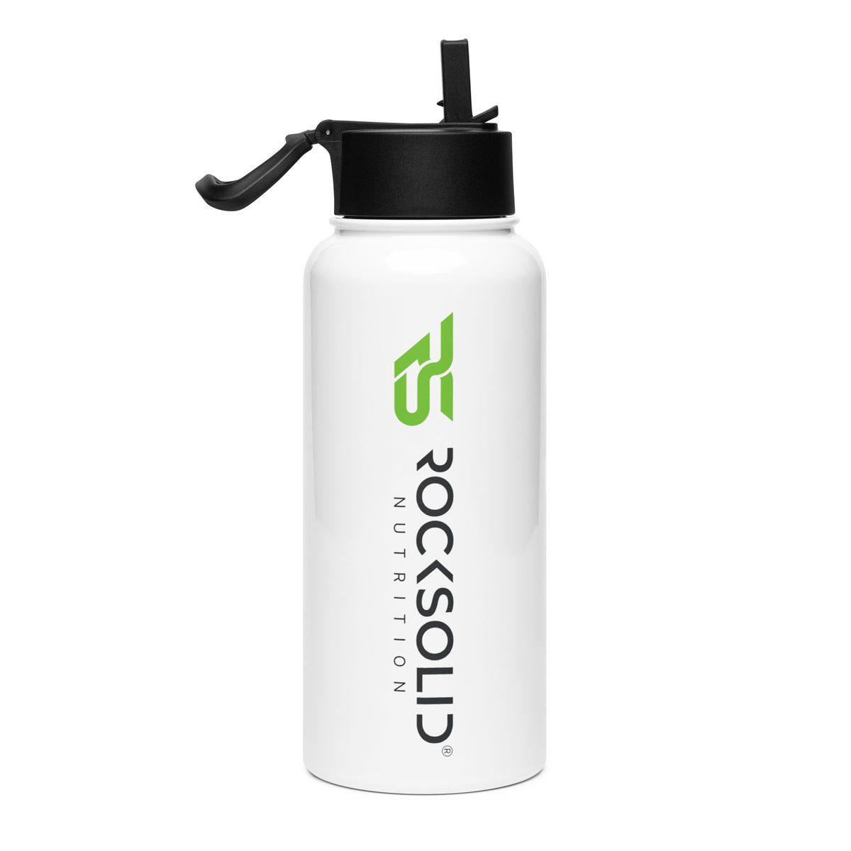 Endure It : Stainless Steel Water Bottle w/ Straw – Rock Solid® Nutrition